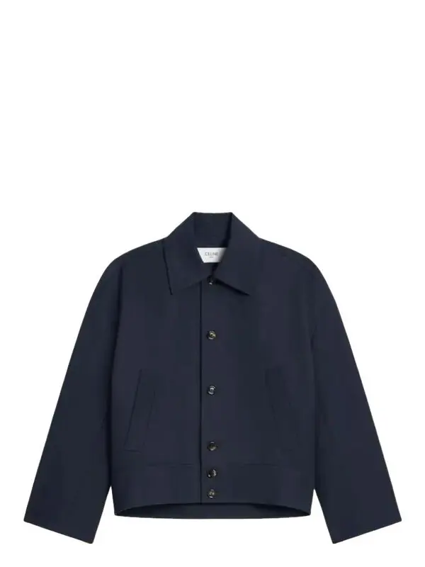 Celine Jacket In Cotton And Wool Gabardine - Navy