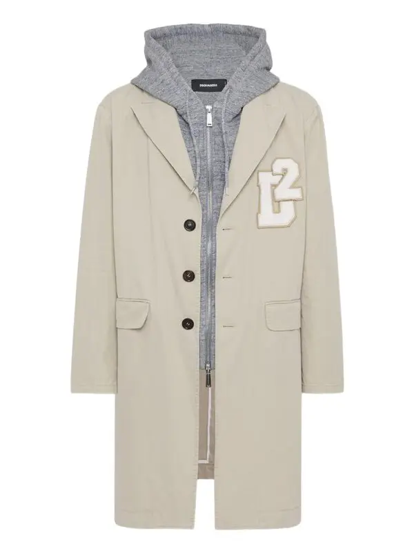 Dsquared2 Hooded Coat - Beige