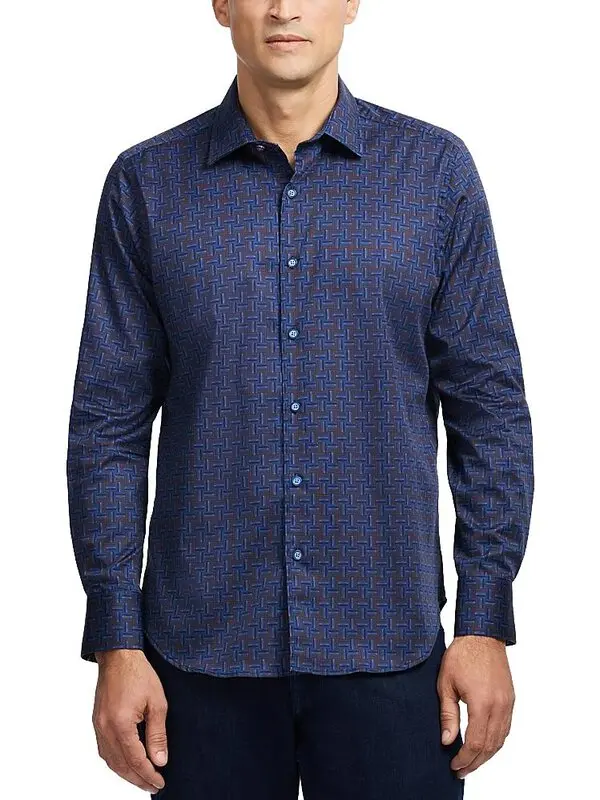 Robert Graham Talbot Cotton Blend Button Down Shirt - Multi