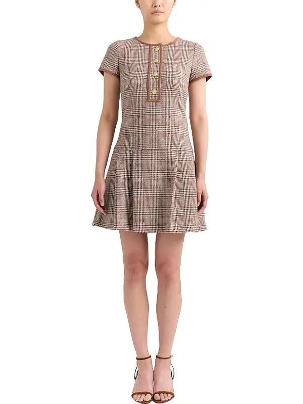 CARTOLINA Gabi Dress - Brownstone Tweed