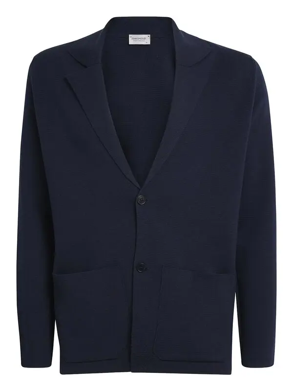 John Smedley Merino Wool Autry Jacket - Navy