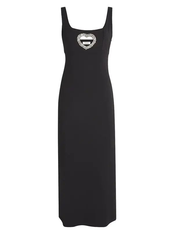 Sandro Embellished Heart Maxi Dress - Black