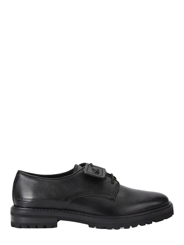 Kurt Geiger Leather Mercer Cleat Derby Shoes - Black
