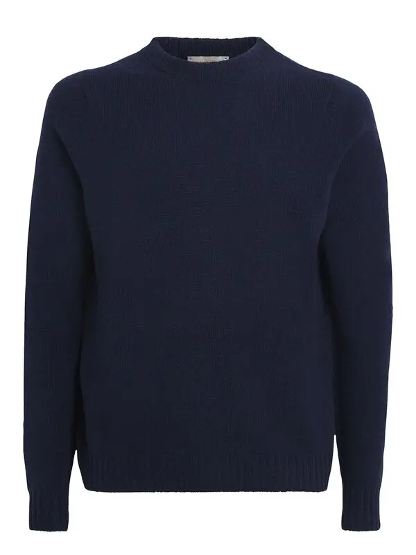 John Smedley Cashmere Crew-neck Jumper - Navy