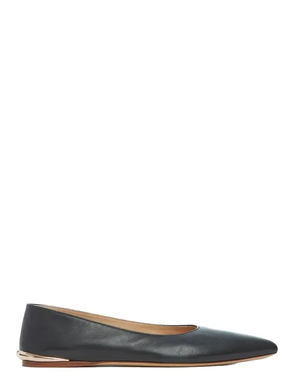 Gabriela Hearst Fleur Ballerina Flat Shoe Nappa Leather - Black