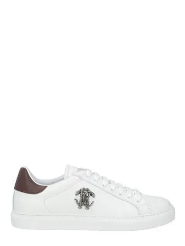 Roberto Cavalli Calfskin Low-top Sneakers - White