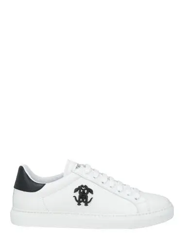Roberto Cavalli Low-top Calfskin Sneakers - White