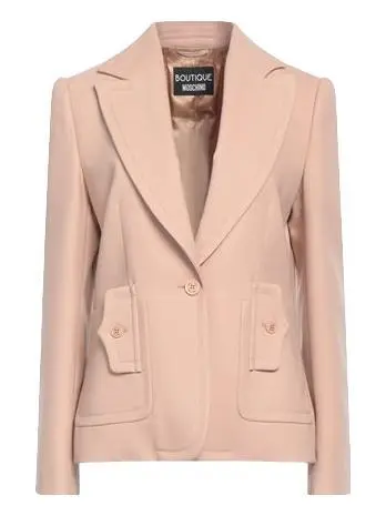Moschino Woven Blazer With Brand Logo - Pink