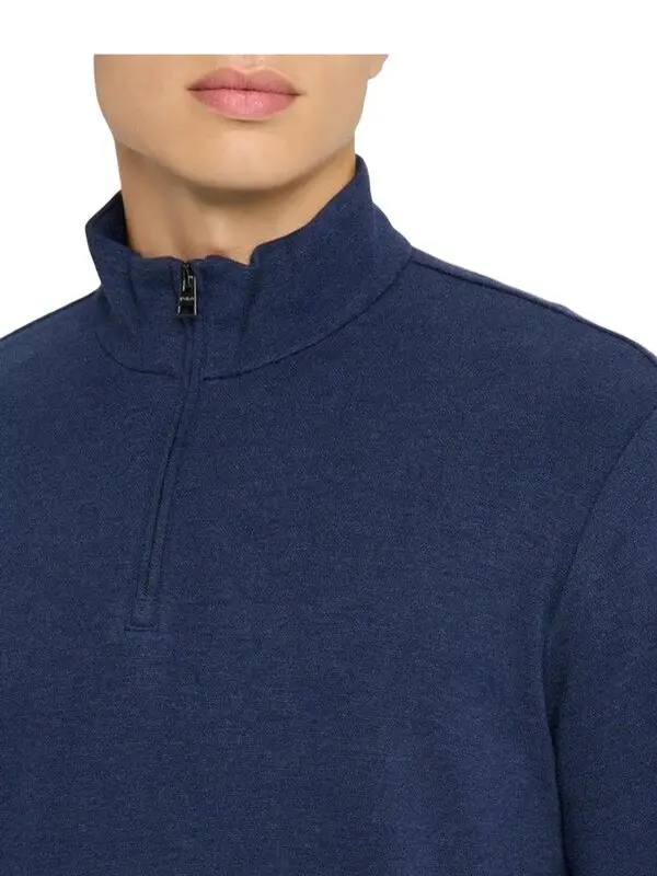 Polo Ralph Lauren Textured Double-knit Quarter-zip Pullover - Spring Nav