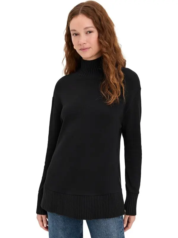 Z Supply Sable Ribbed Sweatshirt - Black