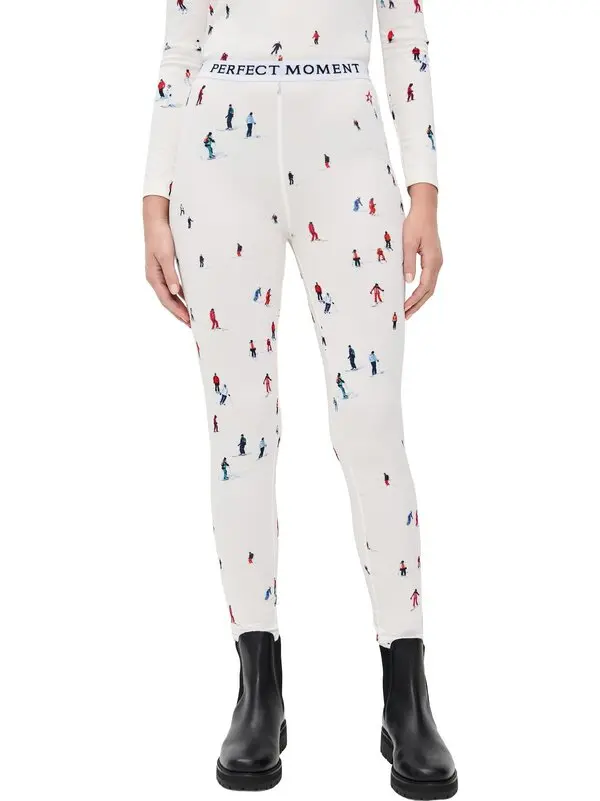 Perfect Moment Printed Base Layer Leggings - Dede Ski Print