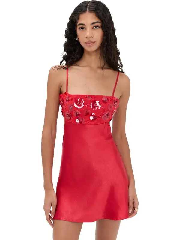 BAILEY ROSE Embellished Mini Dress - Red
