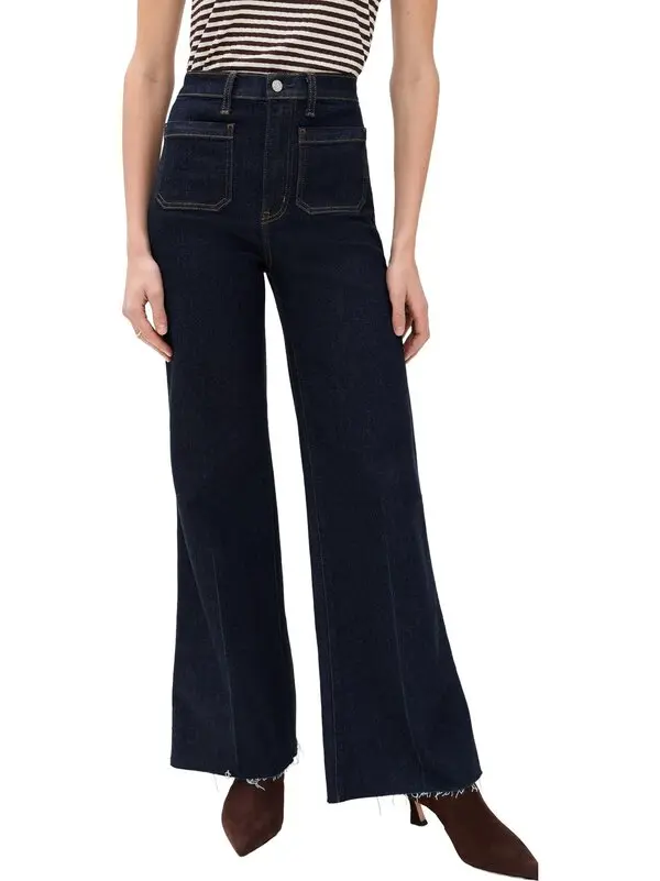 DAZE Far Out High-rise Wide-leg Jeans - Rinse