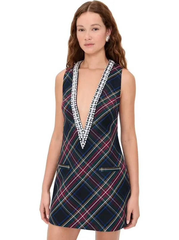 Retrofete Nancie Mini Dress - Black Tartan