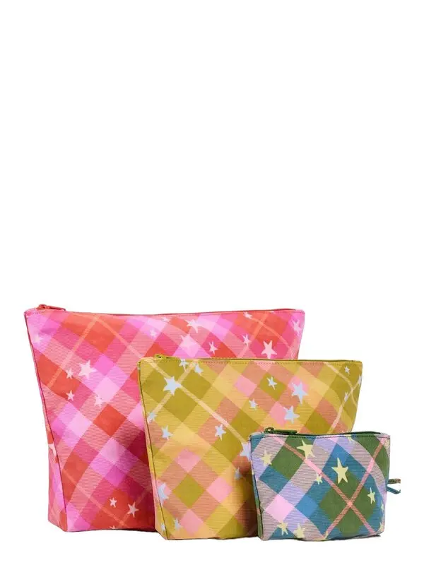 Baggu Go Pouch Set - Star Plaid