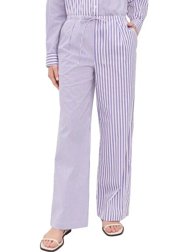 Solid & Striped Ashling Striped Poplin Pants - Ultra Violet