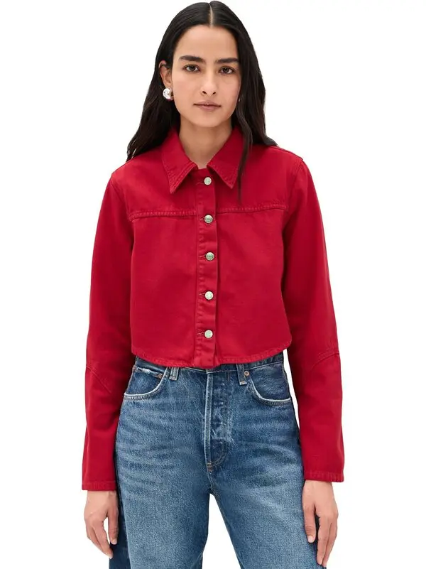 LE JEAN Swing Shirt Jacket - Red