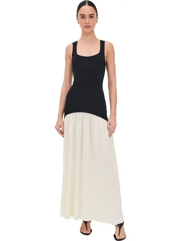 Solid & Striped The Camila Maxi Dress - Noir/brule