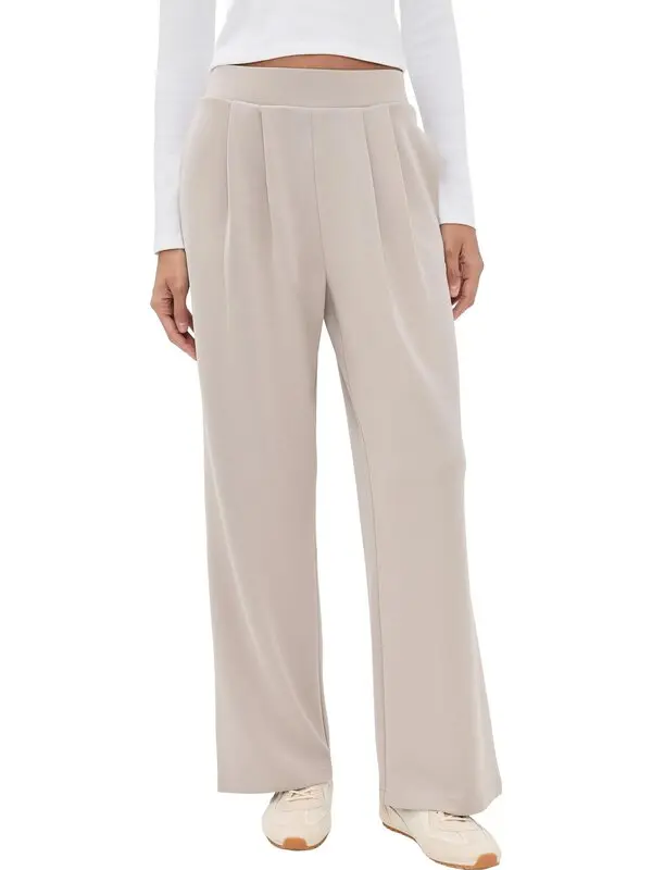 Sweaty Betty Sand Wash Wide Leg Trousers - Dusk Beige
