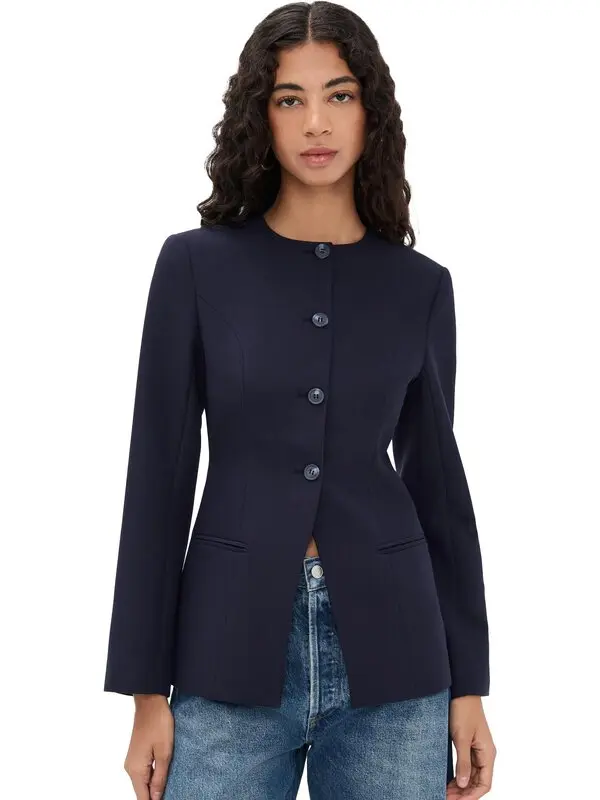 ALIGNE Daphne Waisted Blazer - Navy