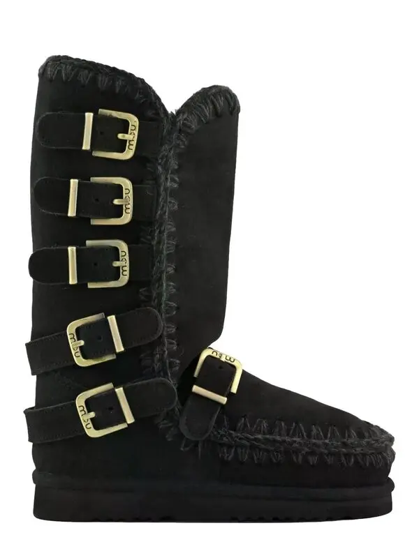 Mou 40mm Buckle Boots - Black
