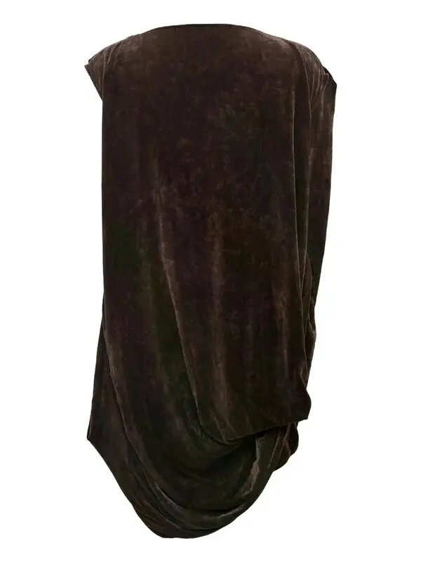 Rick Owens Nouveau Velvet Top - Brown