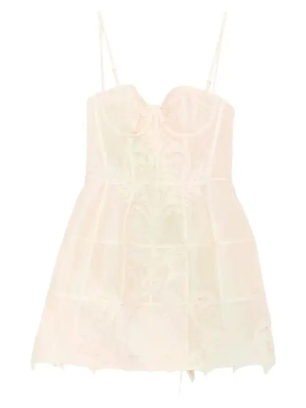 Zimmermann Rebellion Filigree Mini Dress - Neutrals