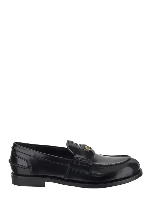 Miu Miu Leather Penny-strap Loafers - Black