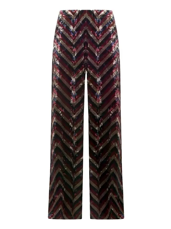 PIERRE-LOUIS MASCIA Chevron-pattern Trousers - Pink
