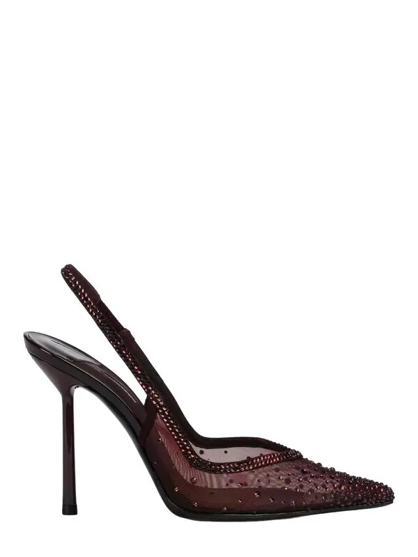 LE SILLA 100mm Nicole Crystal-embellished Slingback Pumps - Red