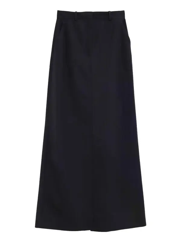 THE ROW Roux Wool Maxi Skirt - Blue
