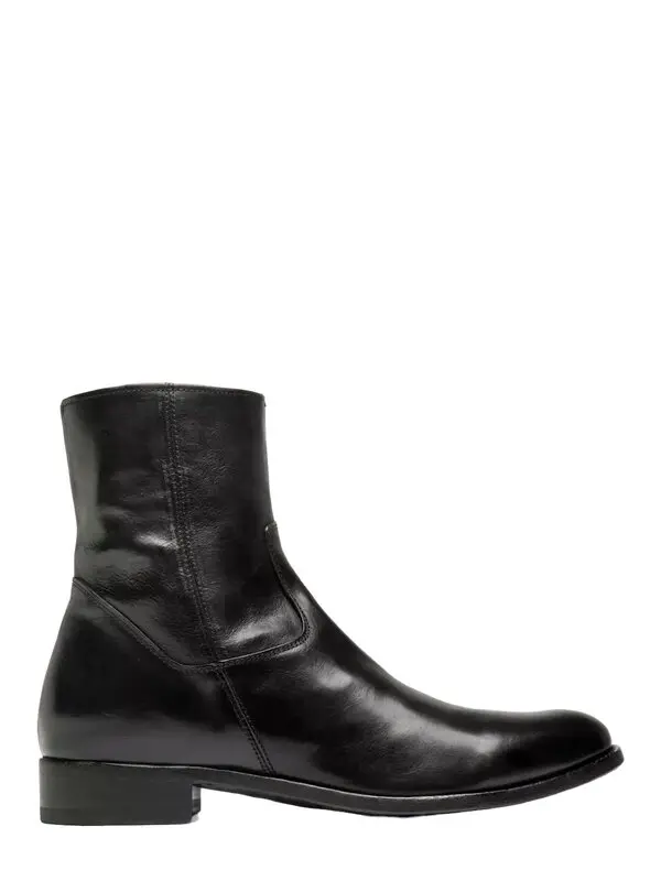 Officine Creative Paul Zip Leather Boots - Black