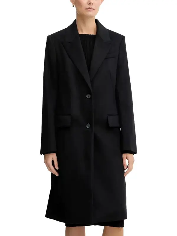 BOSS Button Pocket Coat - Black
