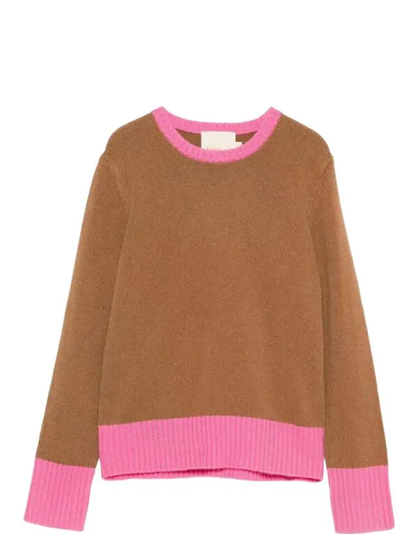 ABSOLUT CASHMERE Alessandra Colourblock Sweater - Brown