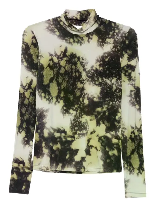 Christian Wijnants Tugal Printed Roll-neck Top - Green