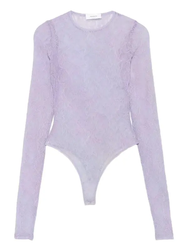 Wardrobe.NYC Long-sleeve Bodysuit - Purple