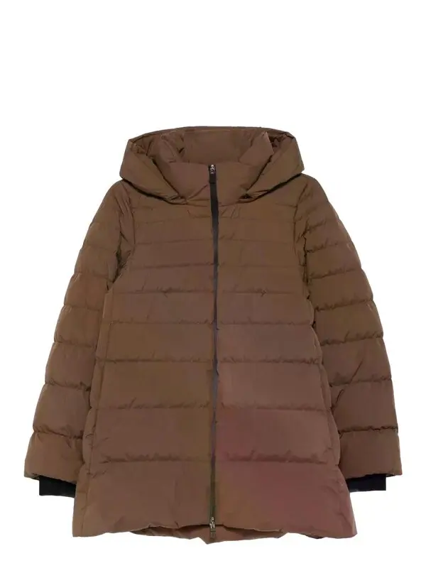 Herno Hooded Quilted Jacket - Brown