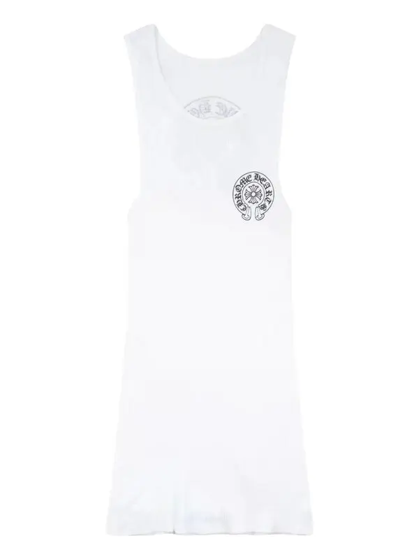 Chrome Hearts Horseshoe-detail Round-neck Tank Top - White