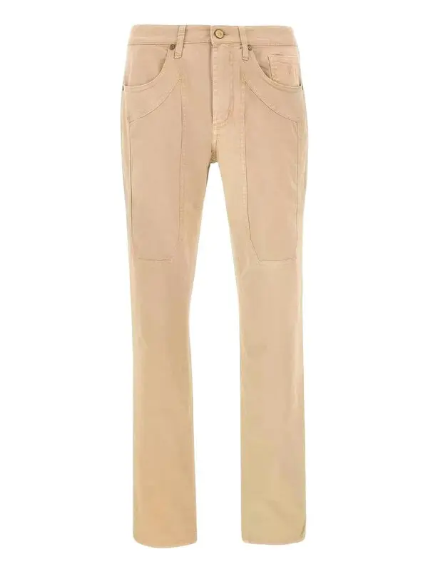 JECKERSON John Five-pocket Jeans With Logo Patch - Neutrals
