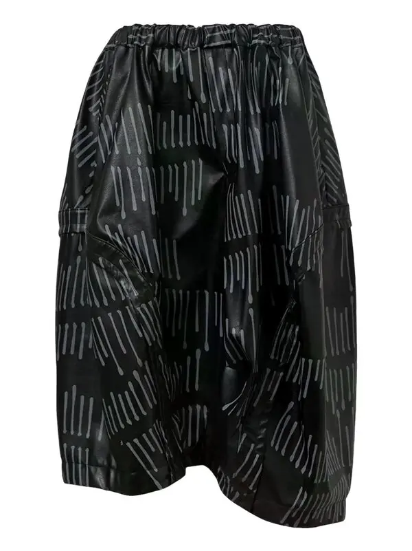 Comme Des Garçons Pagowski Print Midi Skirt - Black