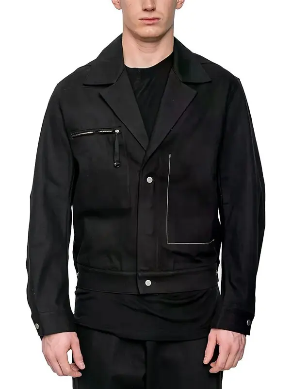 JOE CHIA Zip-detail Denim Jacket - Black