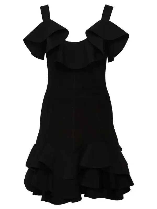 Alexis Sienna Ruffled Mini Dress - Black