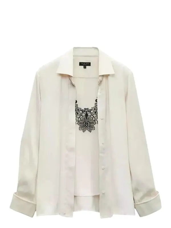 Rag & Bone Venus Popover Shirt - White