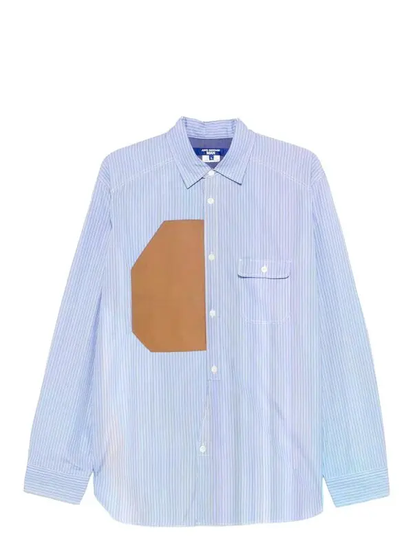 Junya Watanabe Panelled Striped Shirt - Blue