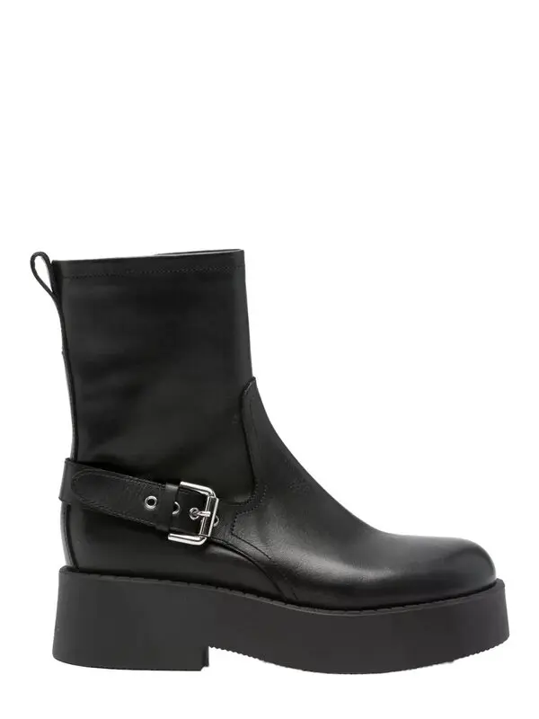 Premiata 53mm Buckle-strap Ankle Boots - Black