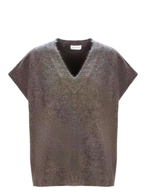 P.a.r.o.s.h V-neck Ribbed Sweater - Brown