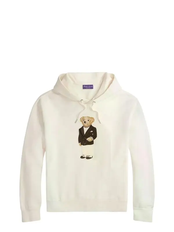 Ralph Lauren Purple Label Bear-embroidered Hoodie - Neutrals