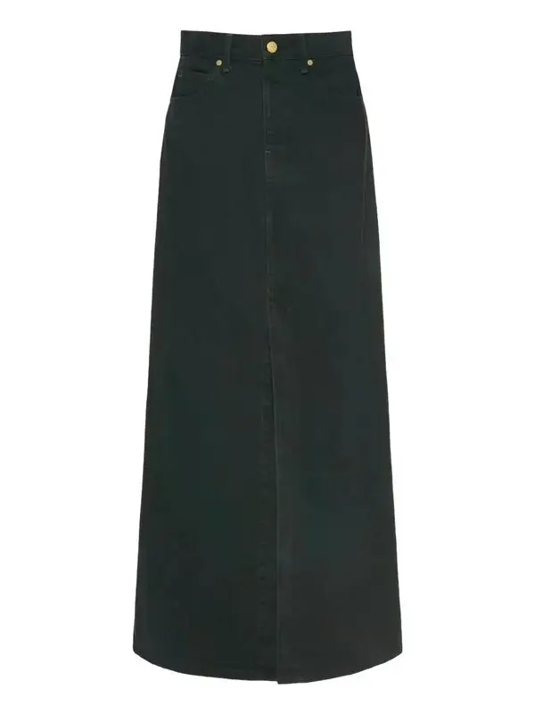 Ulla Johnson Anais Denim Maxi Skirt - Green