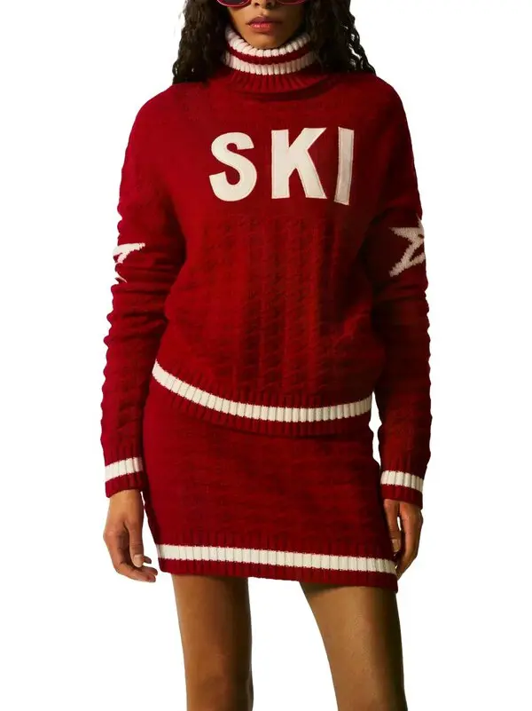 Perfect Moment Glacier Sweater - Red