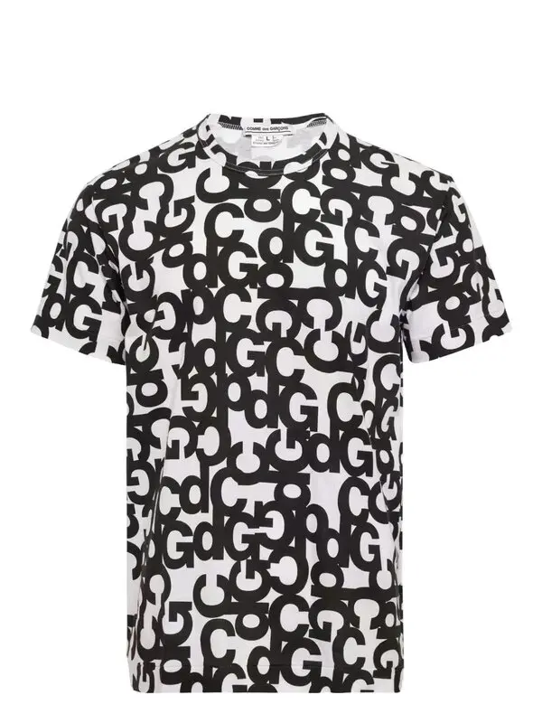 Comme Des Garçons Printed Cotton T-shirt - White